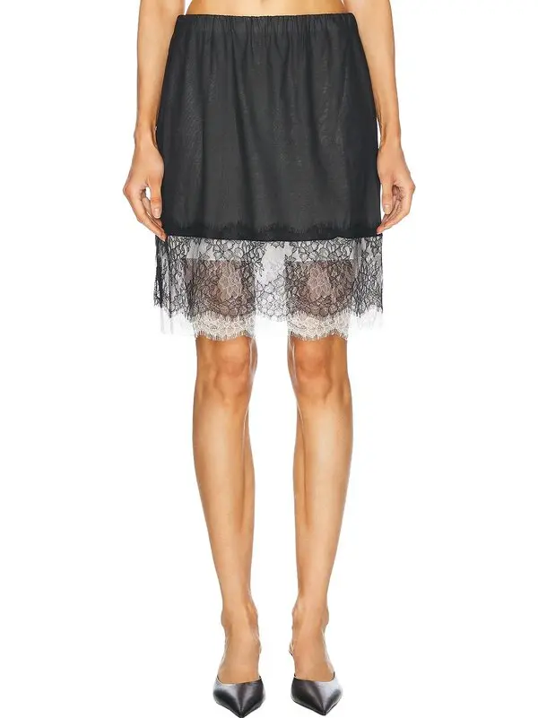 Helmut Lang Lace Mini Skirt - Black