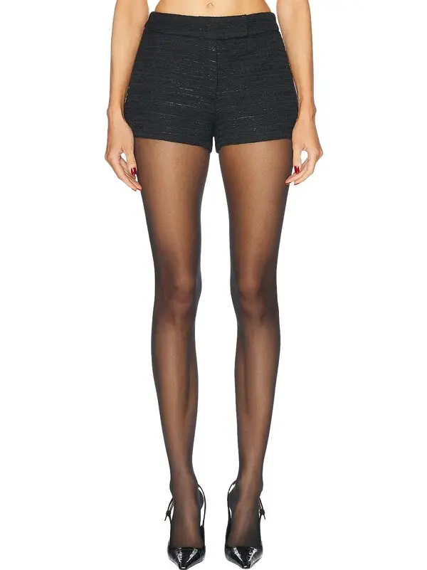 Matthew Bruch Low-rise Hot Shorts - Black Tweed