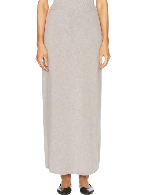 Tove Nellie Knitted Maxi Skirt - Grey
