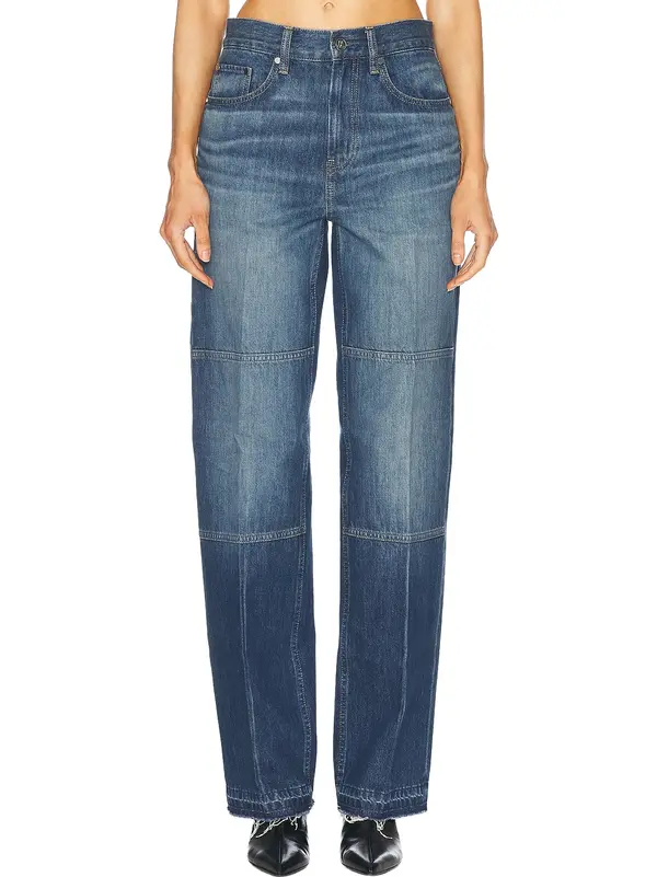 Helmut Lang High-waisted Straight-leg Jeans - Dark Tinted Indigo