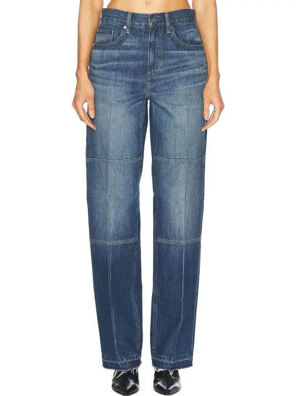 Helmut Lang High-waisted Straight-leg Jeans - Dark Tinted Indigo