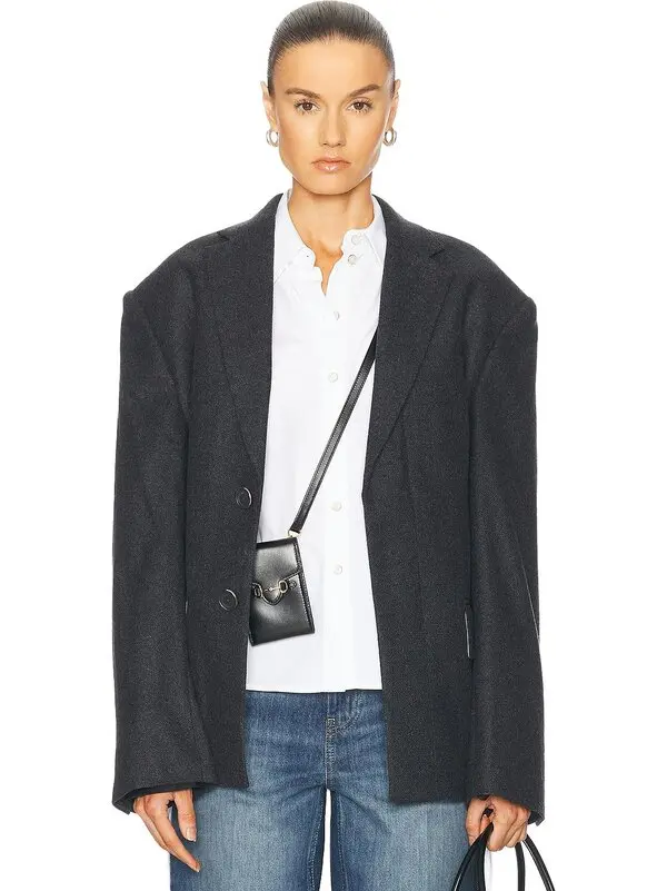 Helmut Lang Oversized Blazer - Charcoal