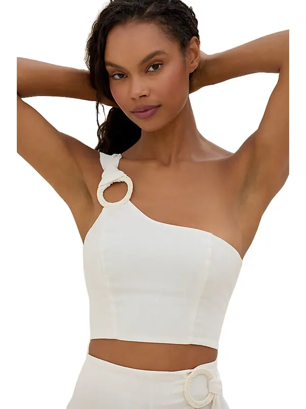 Peixoto Penelope One-shoulder Top - White