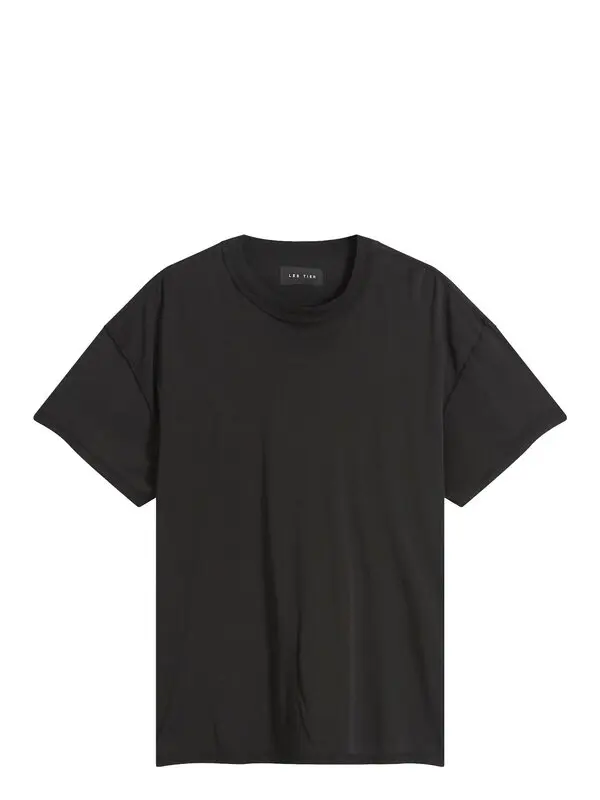 LES TIEN Lightweight Inside Out T-shirt - Jet Black
