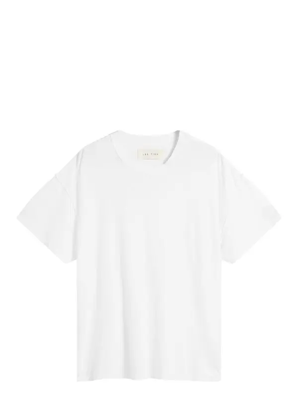 LES TIEN Lightweight Inside Out T-shirt - White