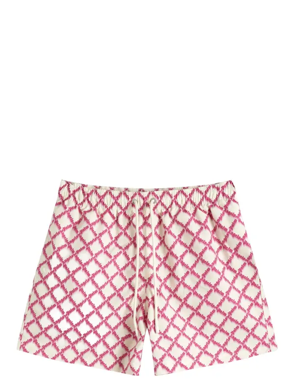 Palm Angels Net Logo Swim Shorts - Fuchsia