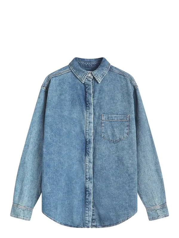 Good American Denim Uniform Shirt - Indigo