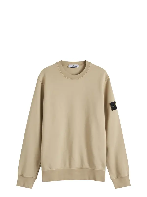 Stone Island Garment Dyed Crew Neck Sweatshirt - Desert