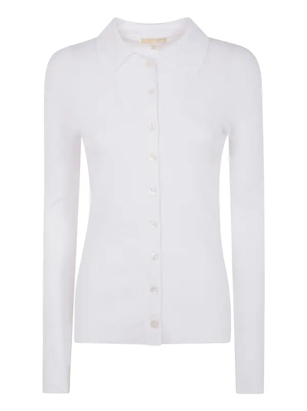 Michael Kors Fine-ribbed Cardigan - White