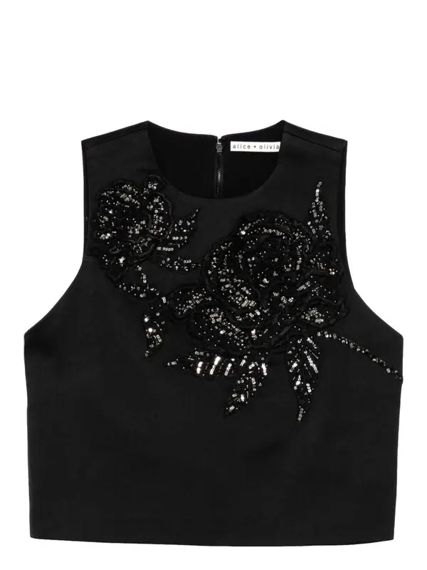 Alice + Olivia Amal Top - Black