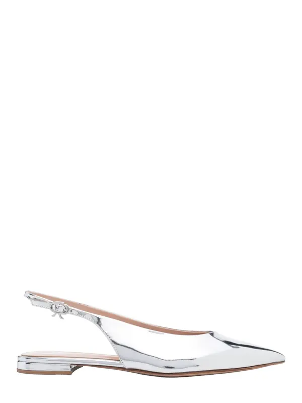 GIANVITO ROSSI Robbie Ballet Flats - Silver