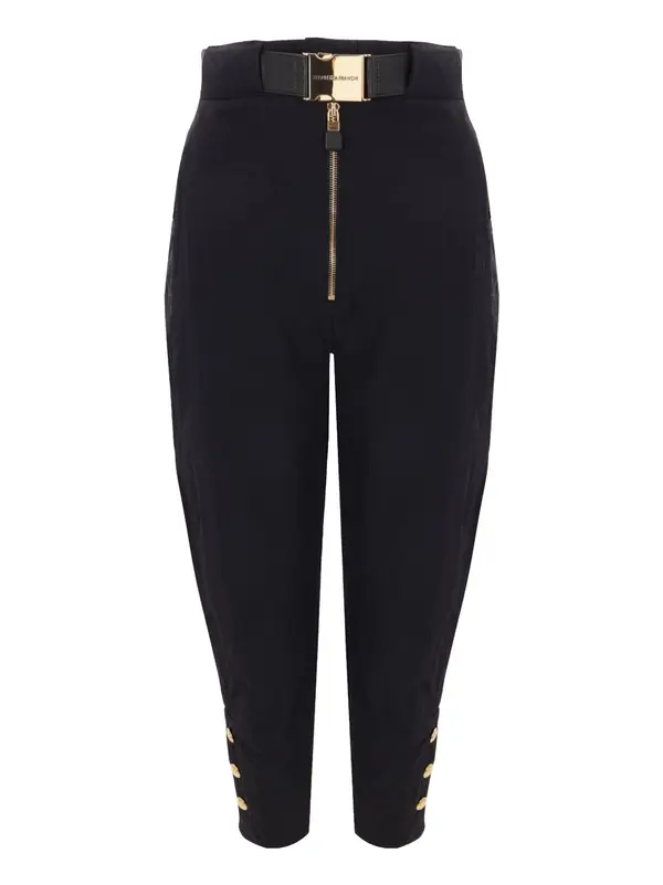 Elisabetta Franchi Belted Trousers - Black