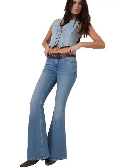 Free People We The Free Love Bomb Flare Jeans - Dynamite