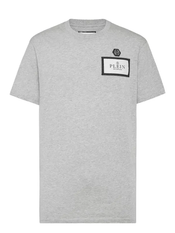 Philipp Plein Logo-patch T-shirt - Grey