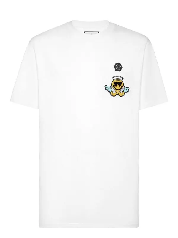 Philipp Plein Smile-patch T-shirt - White