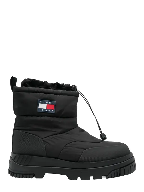 Tommy Hilfiger Logo-patch Snow Boots - Black