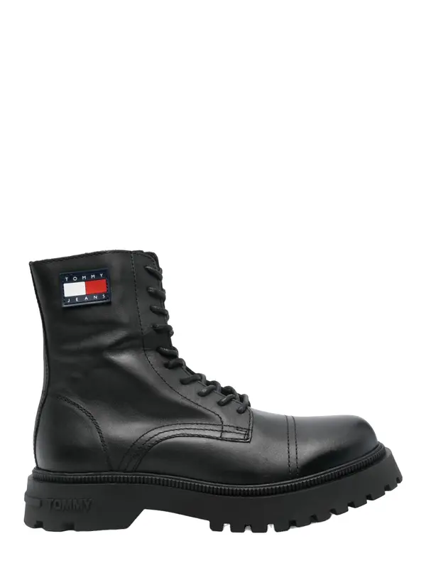 Tommy Hilfiger Leather Boots - Black
