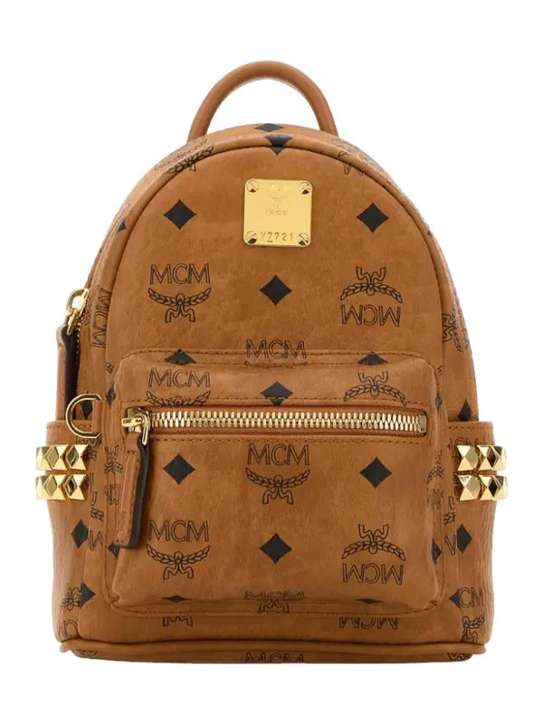 Mcm Mini Stark Backpack - Brown