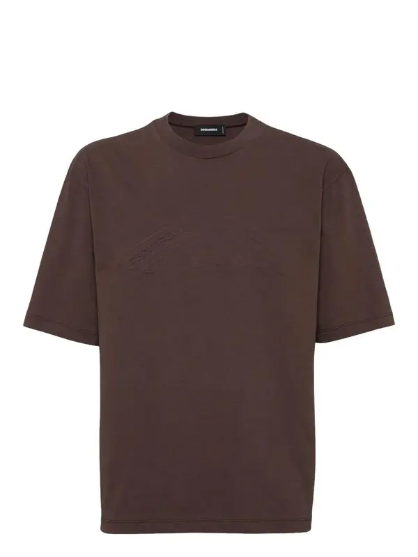 Dsquared2 Embossed-logo T-shirt - Brown
