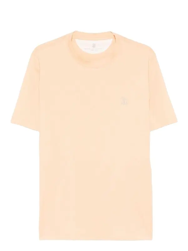 Brunello Cucinelli Logo-print T-shirt - Orange