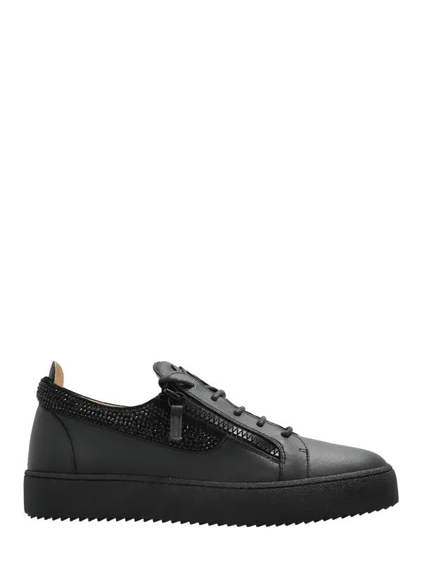 GIUSEPPE ZANOTTI Frankie Double-zip Low-top Sneakers - Black
