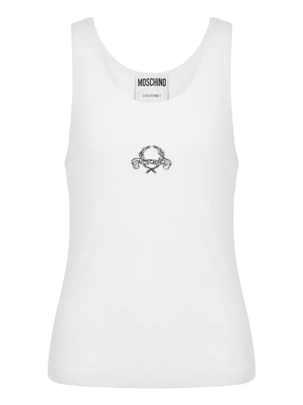 Moschino Embroidered Vest - White