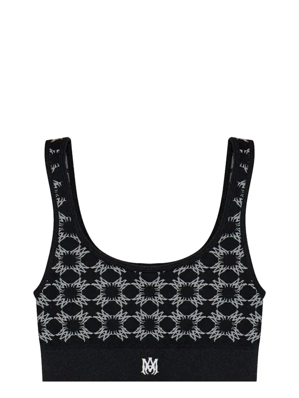 Amiri Ma Quad-monogram Bra - Black