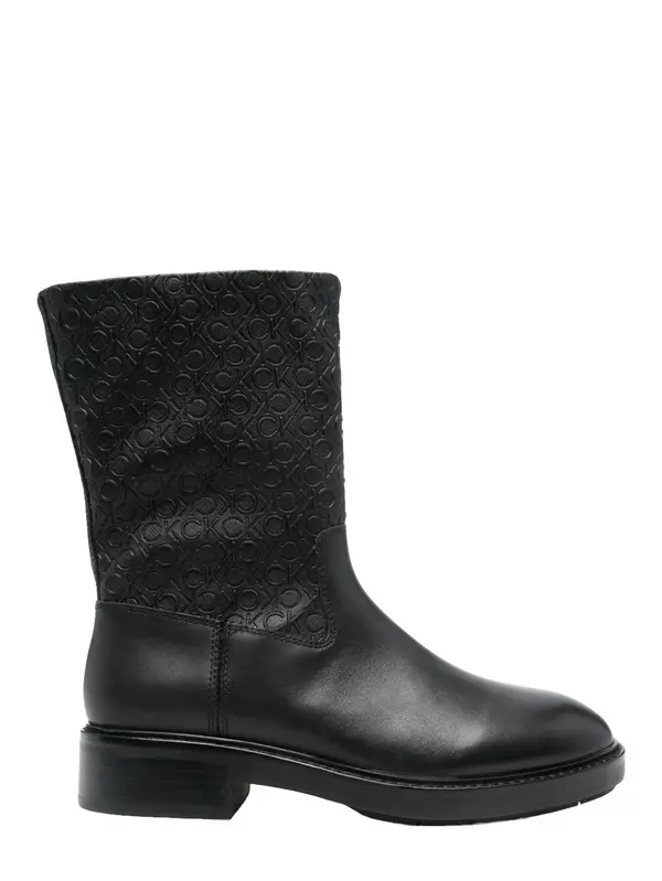 Calvin Klein Embossed Boots - Black