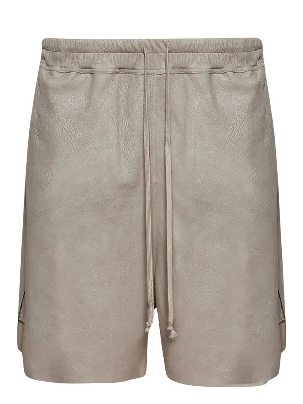 Rick Owens Leather Shorts - Grey