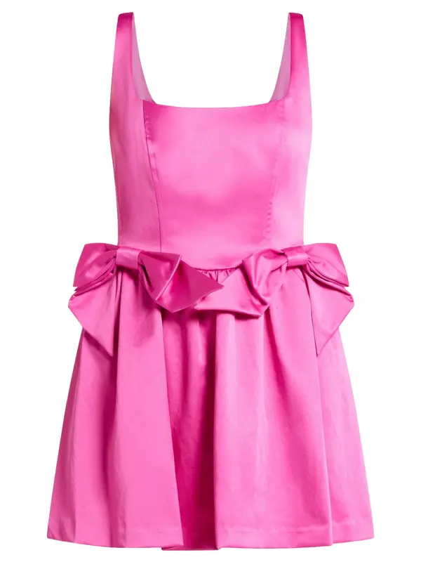 LoveShackFancy Bow Mini Dress - Pink