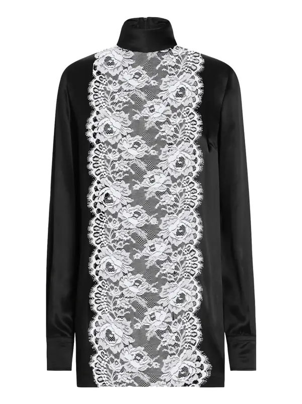 Dolce & Gabbana Lace-appliqué Blouse - Black