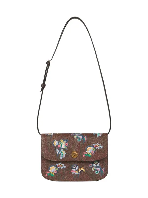 Etro Embroidered Crossbody Bag - Brown