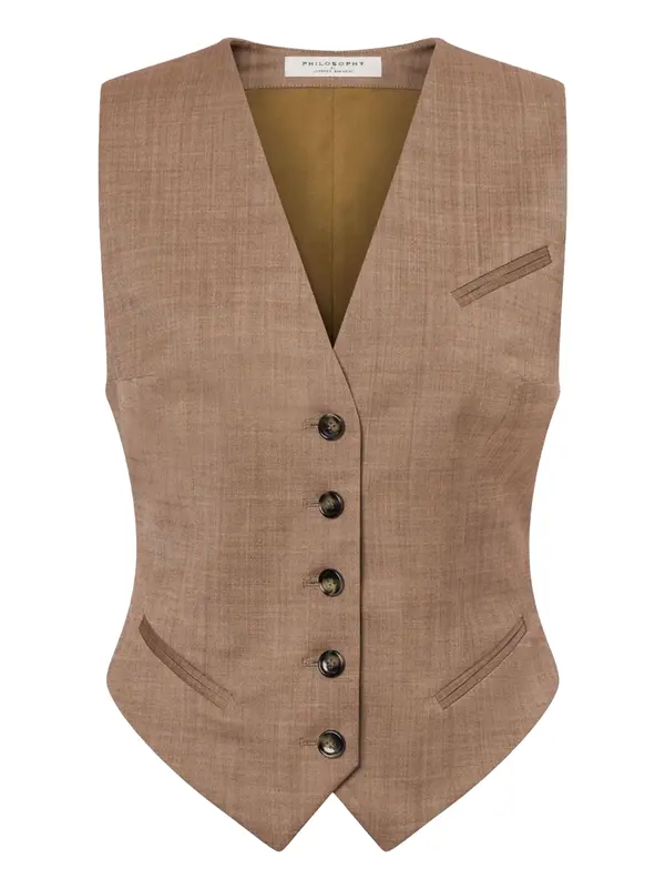 Philosophy Di Lorenzo Serafini V-neck Waistcoat - Brown