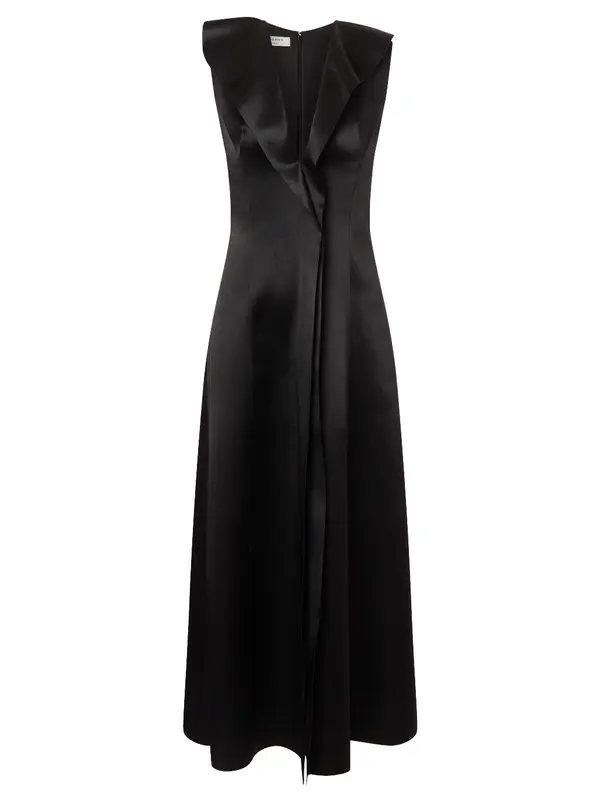 Philosophy Di Lorenzo Serafini Satin Midi Dress - Black