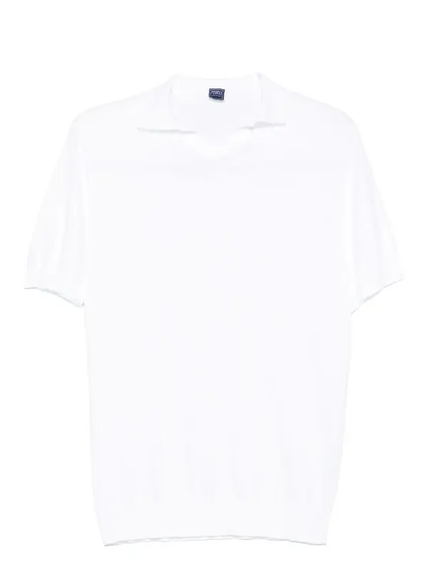 Fedeli Cotton Polo Shirt - White