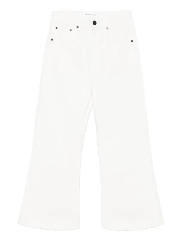 Victoria Beckham Logo Patch Jeans - White
