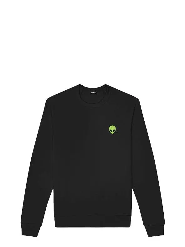 DALIX Alien Fleece Raglan Sweatshirt - Black