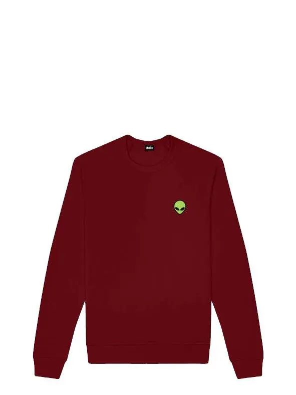 DALIX Fleece Sweatshirt - Cardinal Red