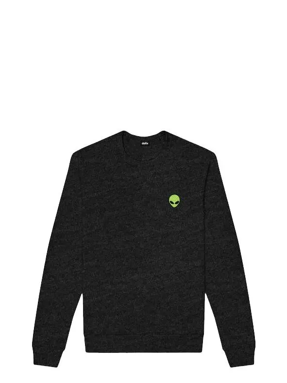 DALIX Alien Fleece Raglan Sweatshirt - Dark Heather