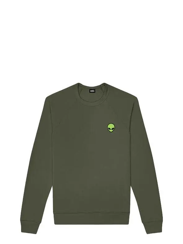 DALIX Fleece Sweatshirt - Military Green