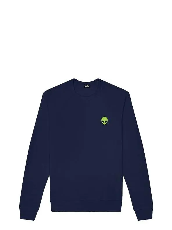 DALIX Fleece Sweatshirt - Navy Blue