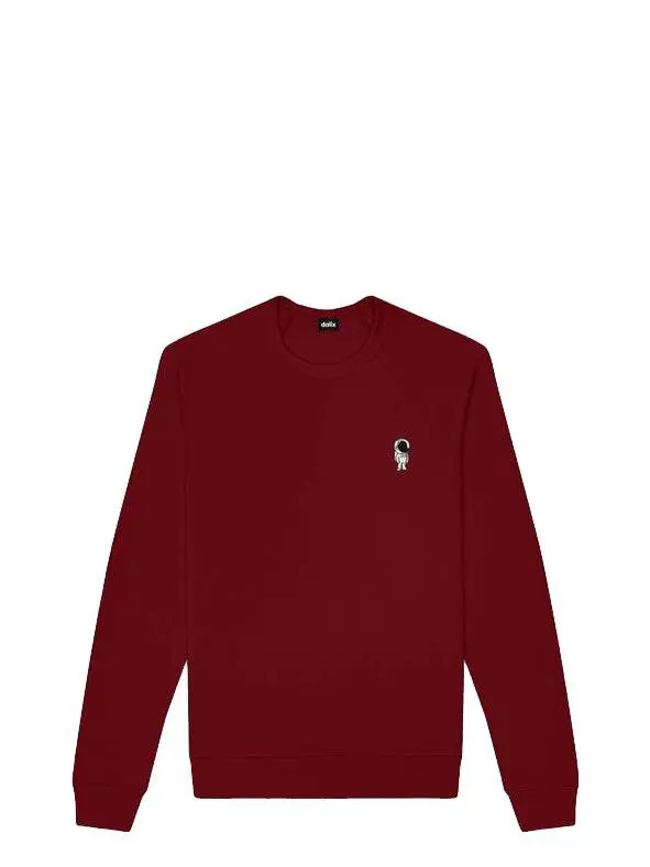 DALIX Fleece Astronaut Sweatshirt - Cardinal Red