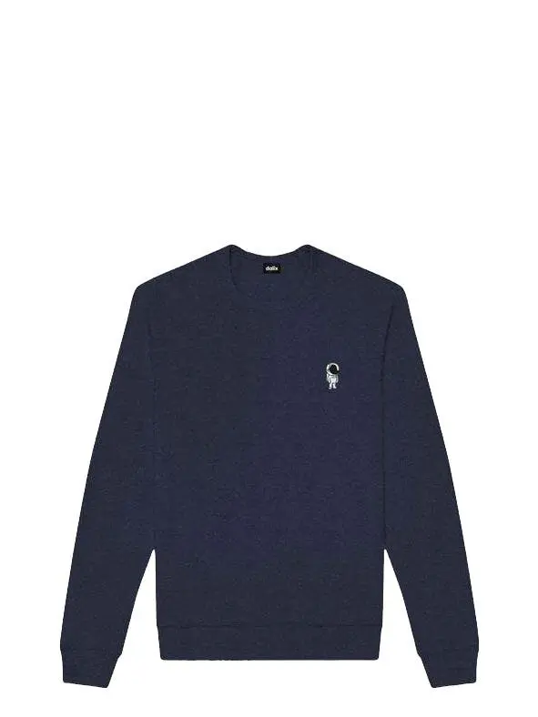 DALIX Fleece Astronaut Sweatshirt - Heather Navy
