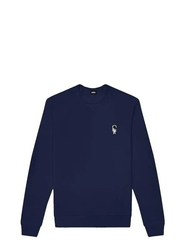DALIX Fleece Sweatshirt - Navy Blue