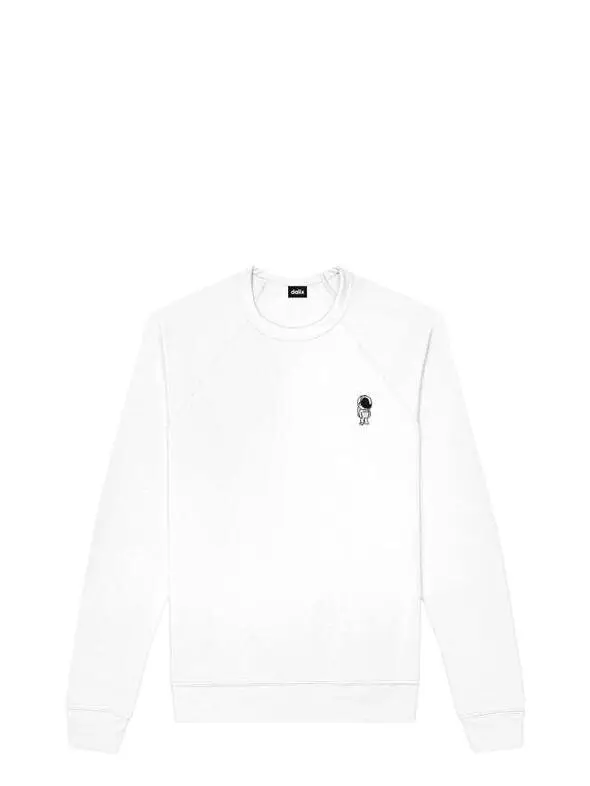 DALIX Fleece Astronaut Sweatshirt - White