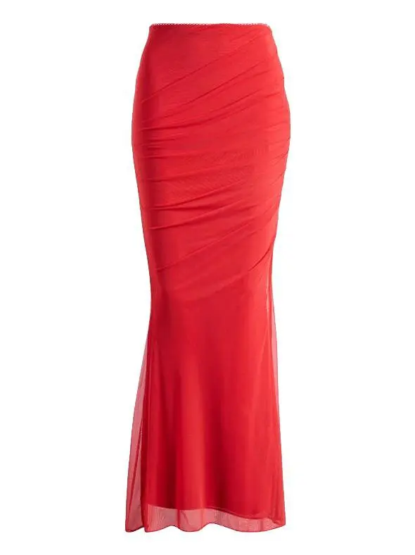 House Of Cb Cassidy Maxi Skirt - Hauted Red