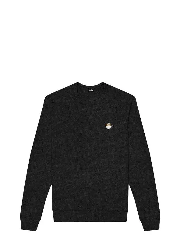 DALIX Cappuccino Fleece Raglan Sweatshirt - Dark Heather