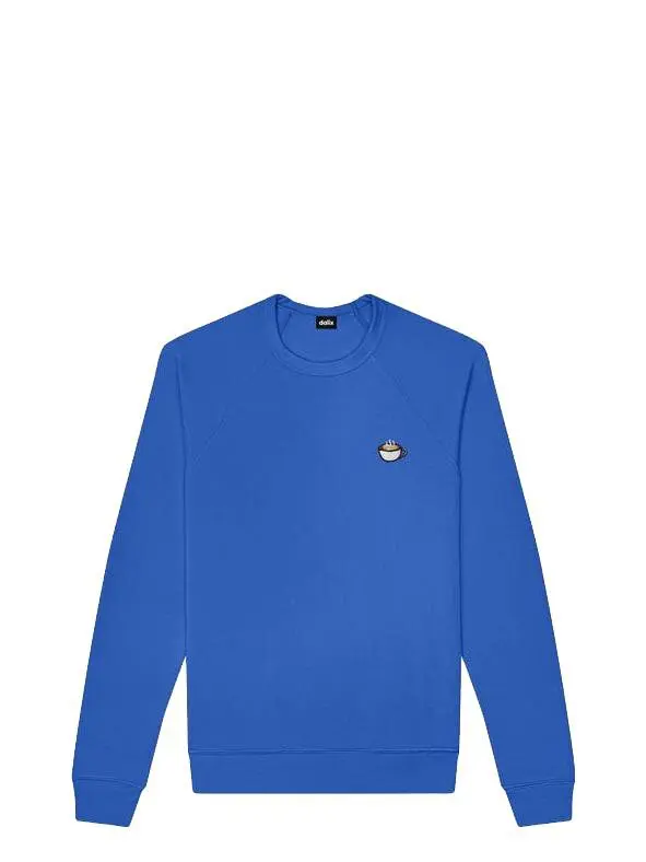 DALIX Cappuccino Fleece Raglan Sweatshirt - True Royal