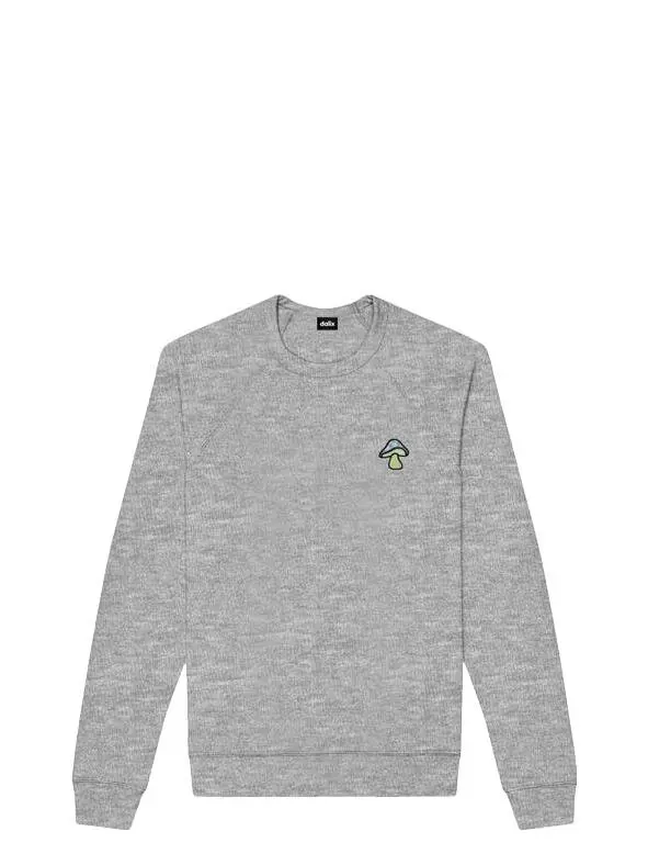 DALIX Mushroom Fleece Crewneck Sweatshirt - Athletic Heather