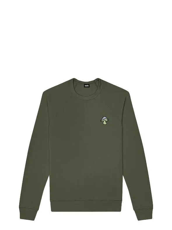 DALIX Fleece Sweatshirt - Military Green